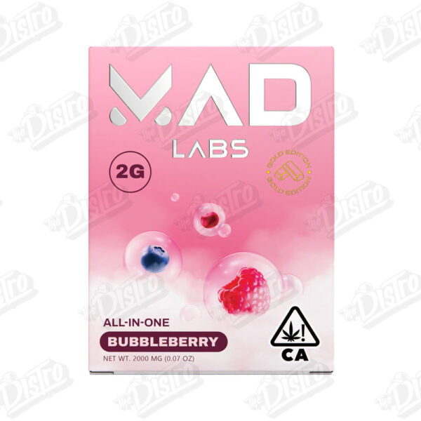 MAD Labs Disposable Vape (2g) – Bubbleberry - The Distro
